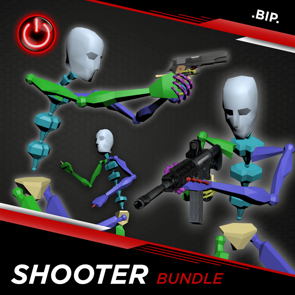 [BIP] Shooter Animation Bundle Pack: MoCap Online - 3ds Max